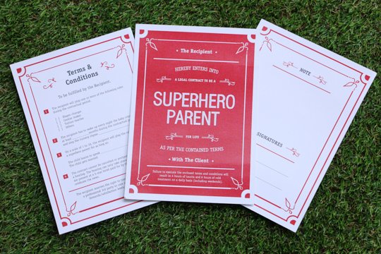 SuperHero Parent Contract | Best Father's Day Gifts Online in India ...