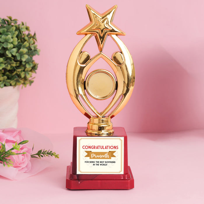 Best Boyfriend Trophy Gift | Congrats Winner – OyeHappy – Oye Happy