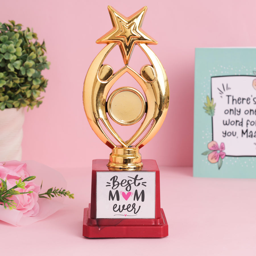 World’s No.1 Mom Trophy | Special Gift for Mom by Oye Happy