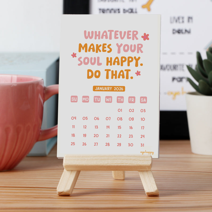 Positive Vibes Calendar 2026 | Daily Motivation – Oye Happy