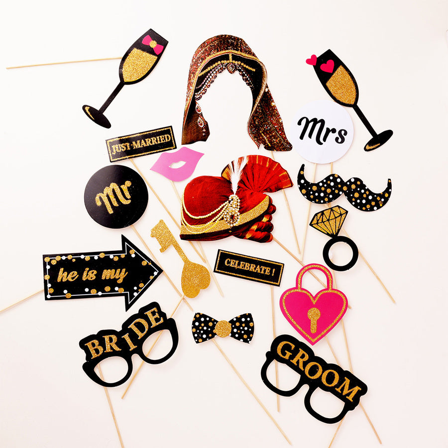 Wedding Party Props | Fun Wedding Photo Booth Props by Oyehappy – Oye Happy