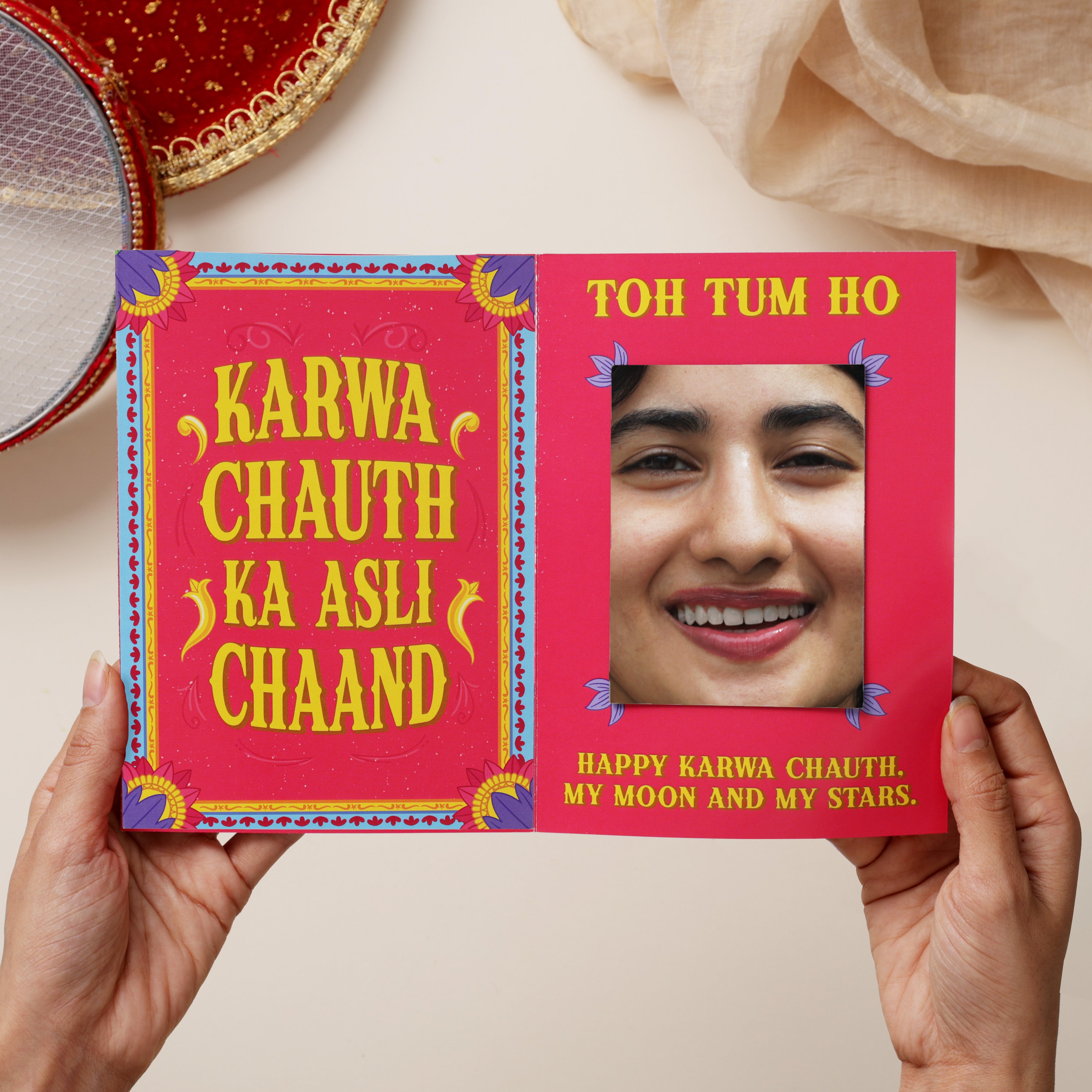 Karwa Chauth Mirror Card – Oye Happy