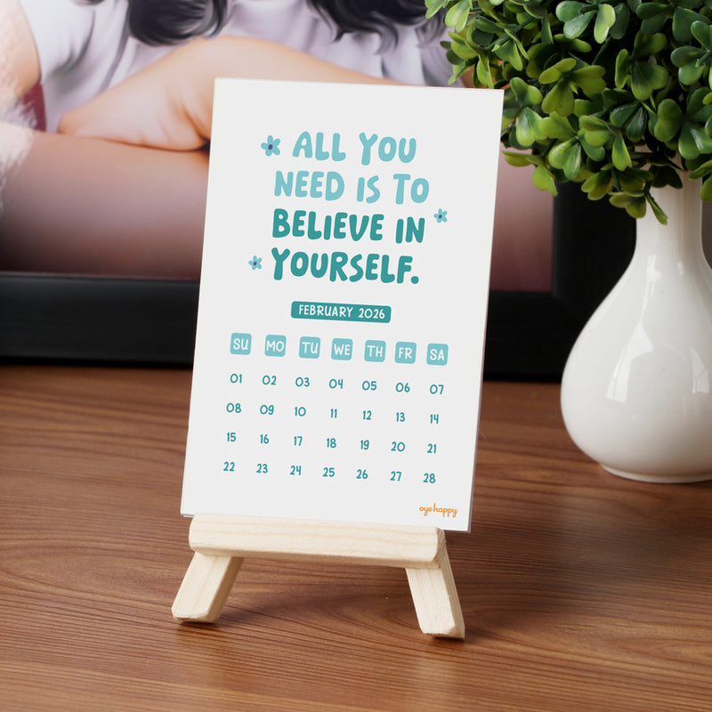 Positive Vibes Calendar 2026 | Daily Motivation – Oye Happy