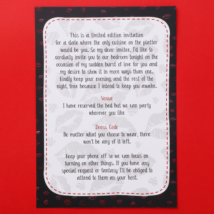Bedroom Invite - Saucy Invitation Wedding or Anniversary Gift for ...