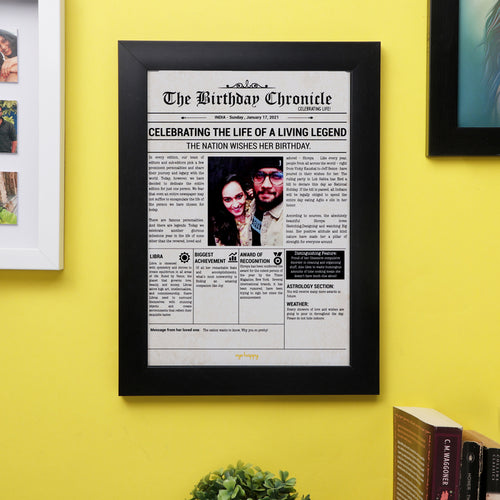 Birthday Chronicle Frame (with acrylic glass) | Best Gifts Online in ...
