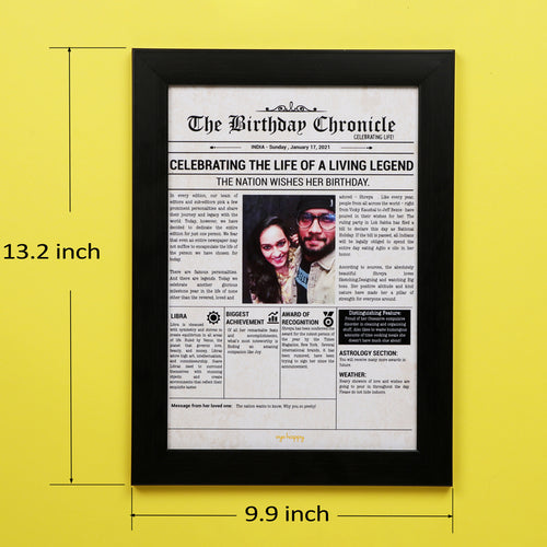 Birthday Chronicle Frame (with acrylic glass) | Best Gifts Online in ...