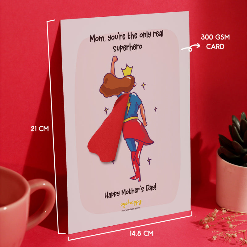 Supermom Cape Card | Best Mother's Day Gifts Online in India – Oye Happy