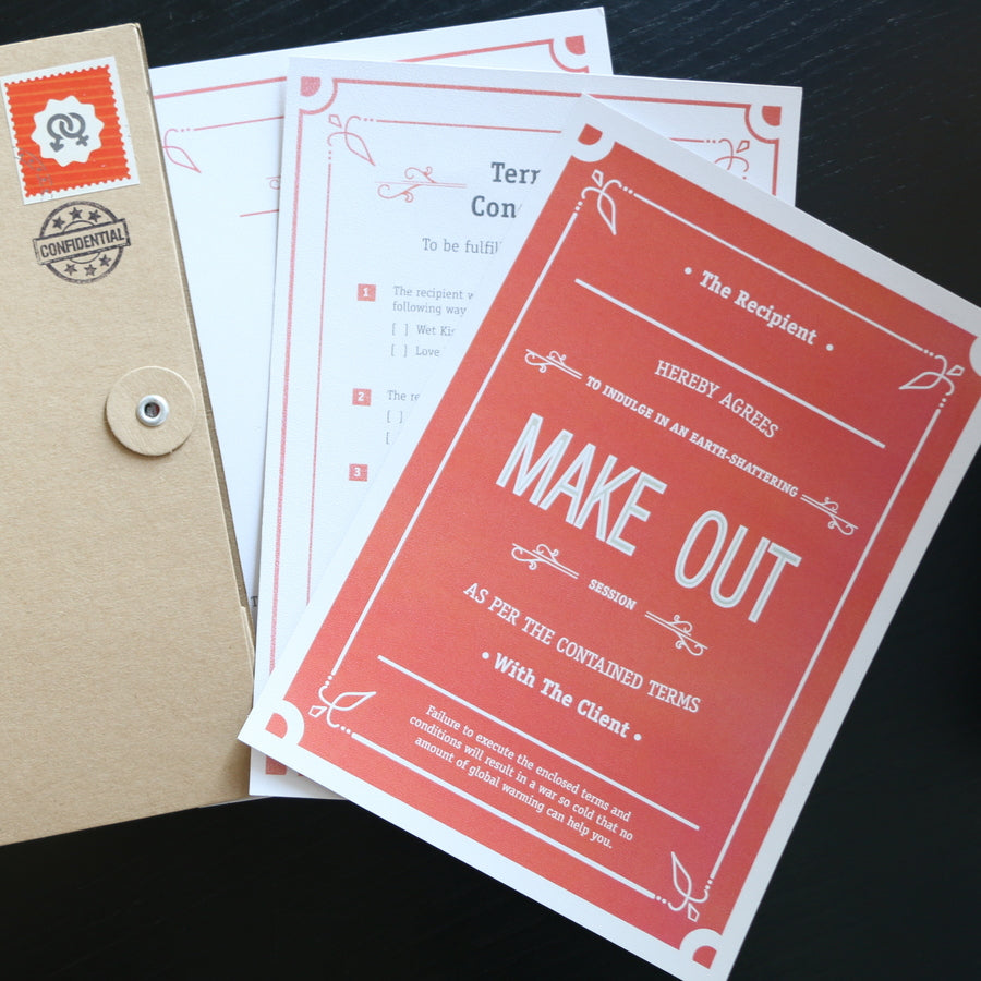 Gifts for Couples - Make Out Contract For Couple Online I Oye Happy