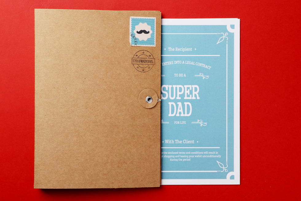 Super Dad Contract | Best Father's Day Gifts Online in India – Oye Happy