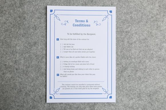 Sanskari Sibling Contract | Best Rakhi Gifts Online in India – Oye Happy