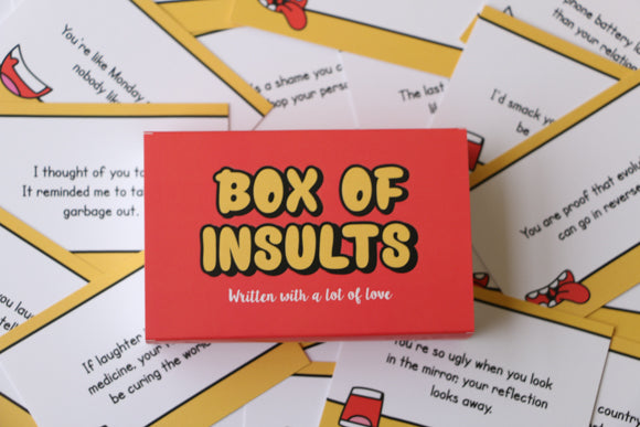 Box of Insults Funny Prank Gift for BFF, Birthday gift for friend – Oye ...