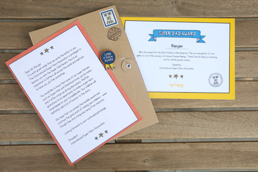 Super Dad Award | Best Father's Day Gifts Online in India – Oye Happy